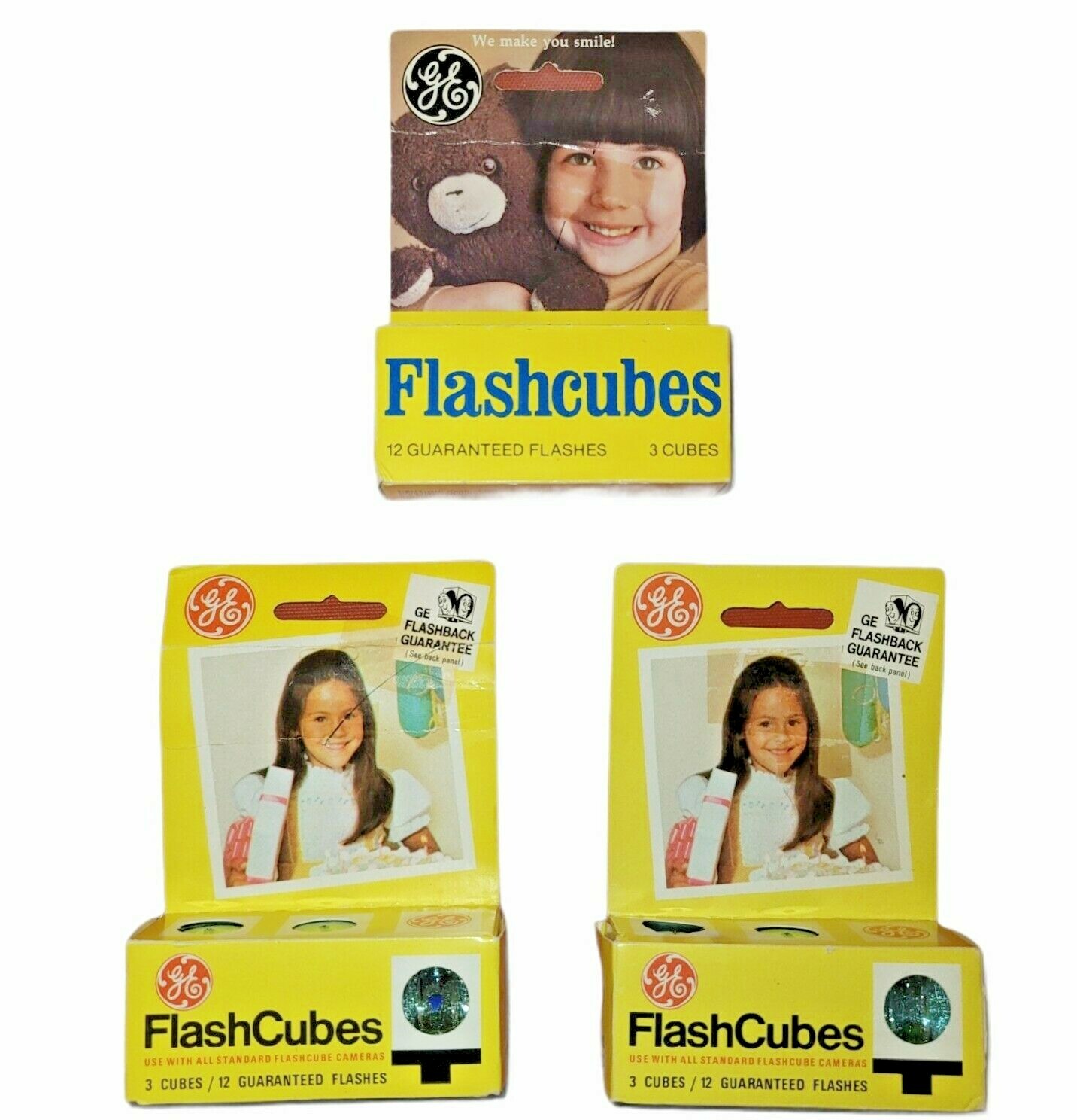 Vintage GE Flashcubes Original Box 3 Cubes 12 Flashes New Old Stock ...