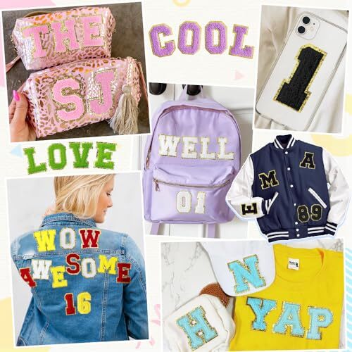 10 Pcs Blue Chenille Number Patches Glitter Iron on Numbers for ...