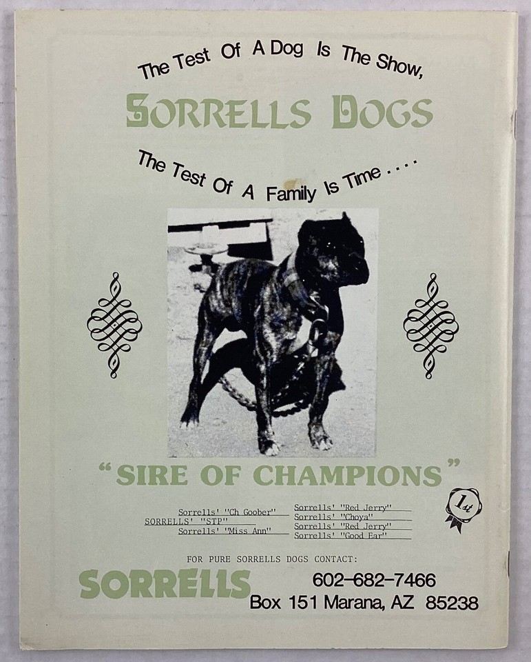 American Pit Bull Terrier Gazette February 1985 Magazine ADBA George ...