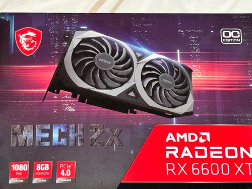 MSI Radeon RX 6600 XT MECH 2X OC 8GB GDDR6 Graphics Card 824142262269 ...