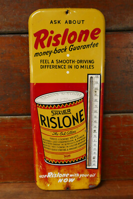 Vintage 1940s Original Shaler Rislone Oil Additive Advertising ...