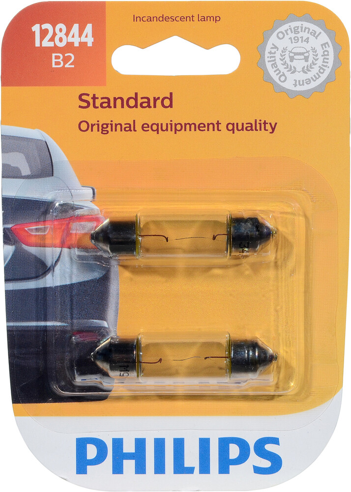 License Plate Light Bulb-Standard - Twin Blister Pack Philips 12844B2 ...