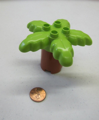 Lego Duplo Small Palm Tree Tropical Landscape Brown Trunk Light Green ...
