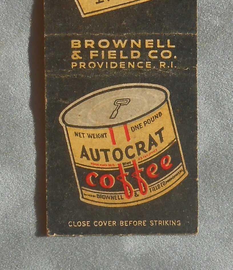 1940s Autocrat Coffee Autocrat Tea Bags Brownell & Field Providence RI ...