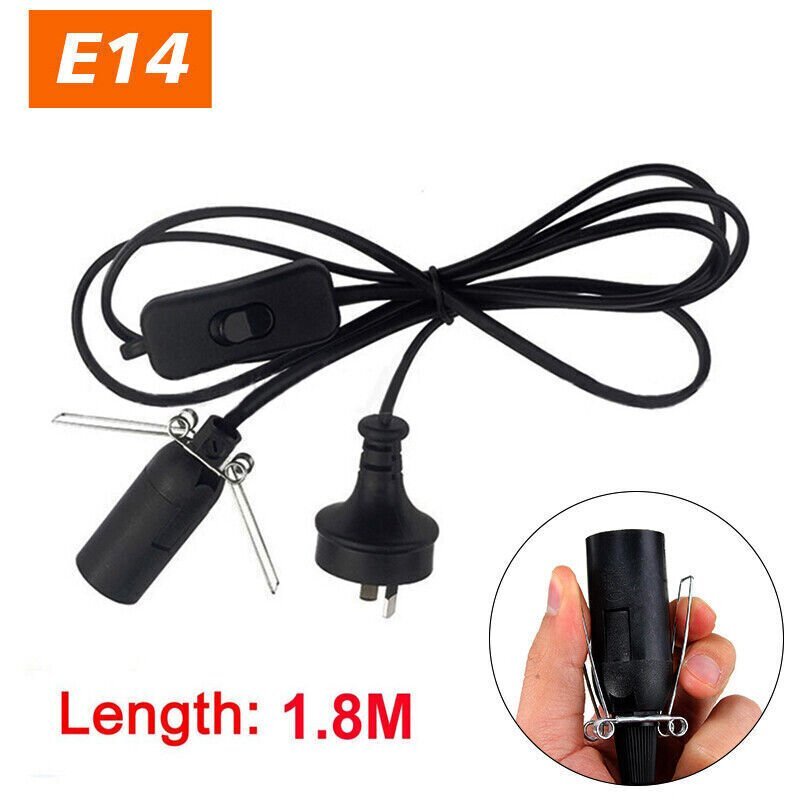 E27 Pendant Lamp Holder Base 1.8M Cable Cord Plug Light Bulb Socket ...