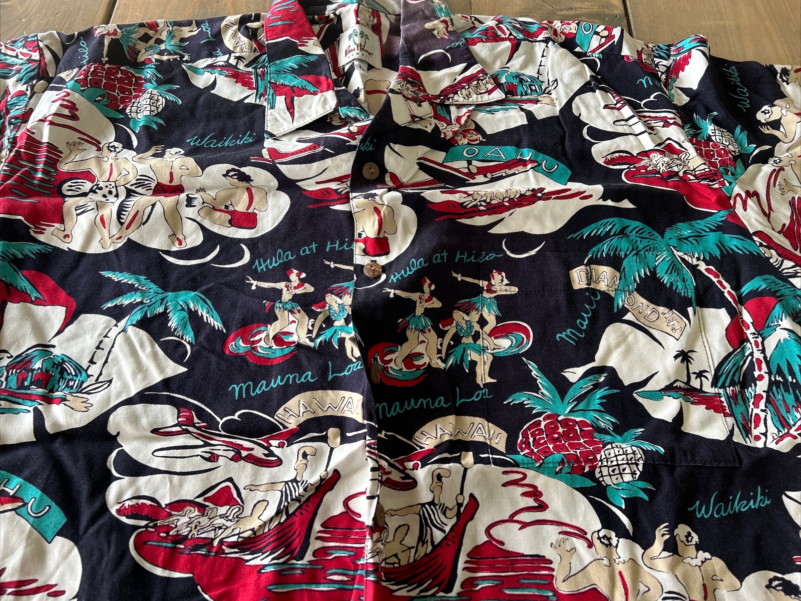 Pau Hana Hawaiian Hula Girls Palm Trees Islands Tropi… - Gem