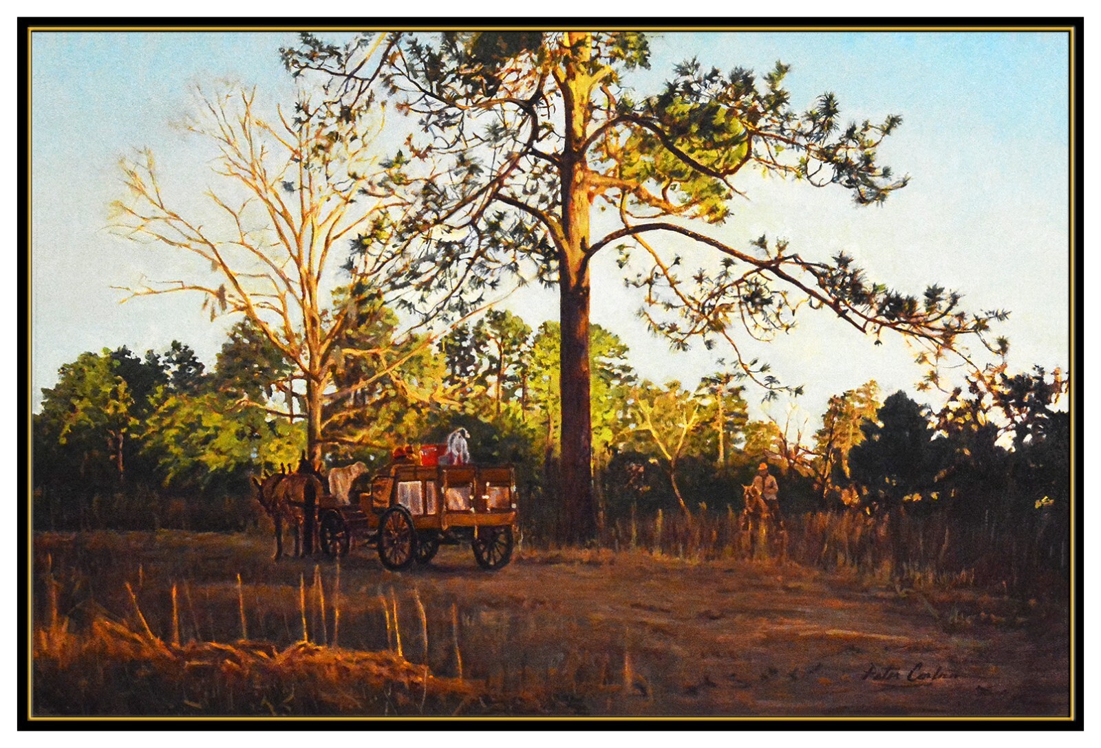 PETER CORBIN Original OIL PAINTING on CANVAS Signed Large Landscape ...