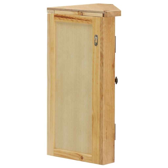 vidaXL Wall-mounted Corner Cabinet 45x28x60 Cm Solid Oak Wood for sale ...