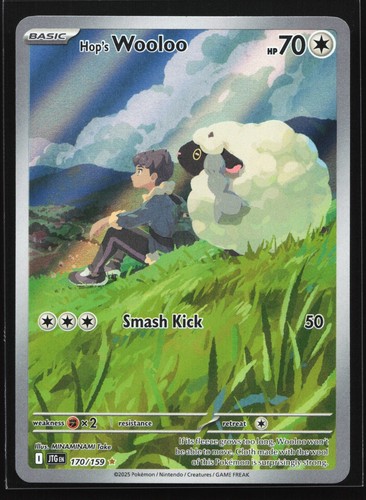 Pokemon Hop's Wooloo 170/159 Journey Together Illustration Rare Holo NM ...