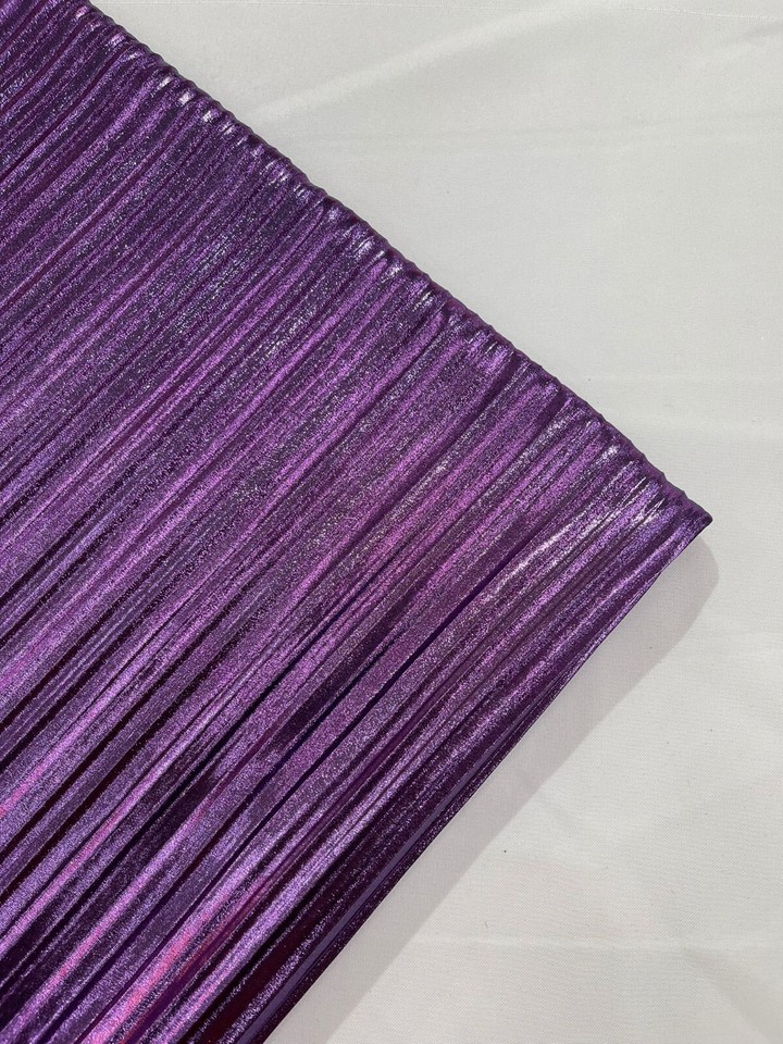 Metallic Accordion Pleated Polyester Fabric/Stretch Fabric/Light Weight ...