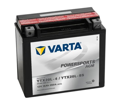 Varta YTX20L-BS Motorcycle Powersports AGM Battery for sale online ...