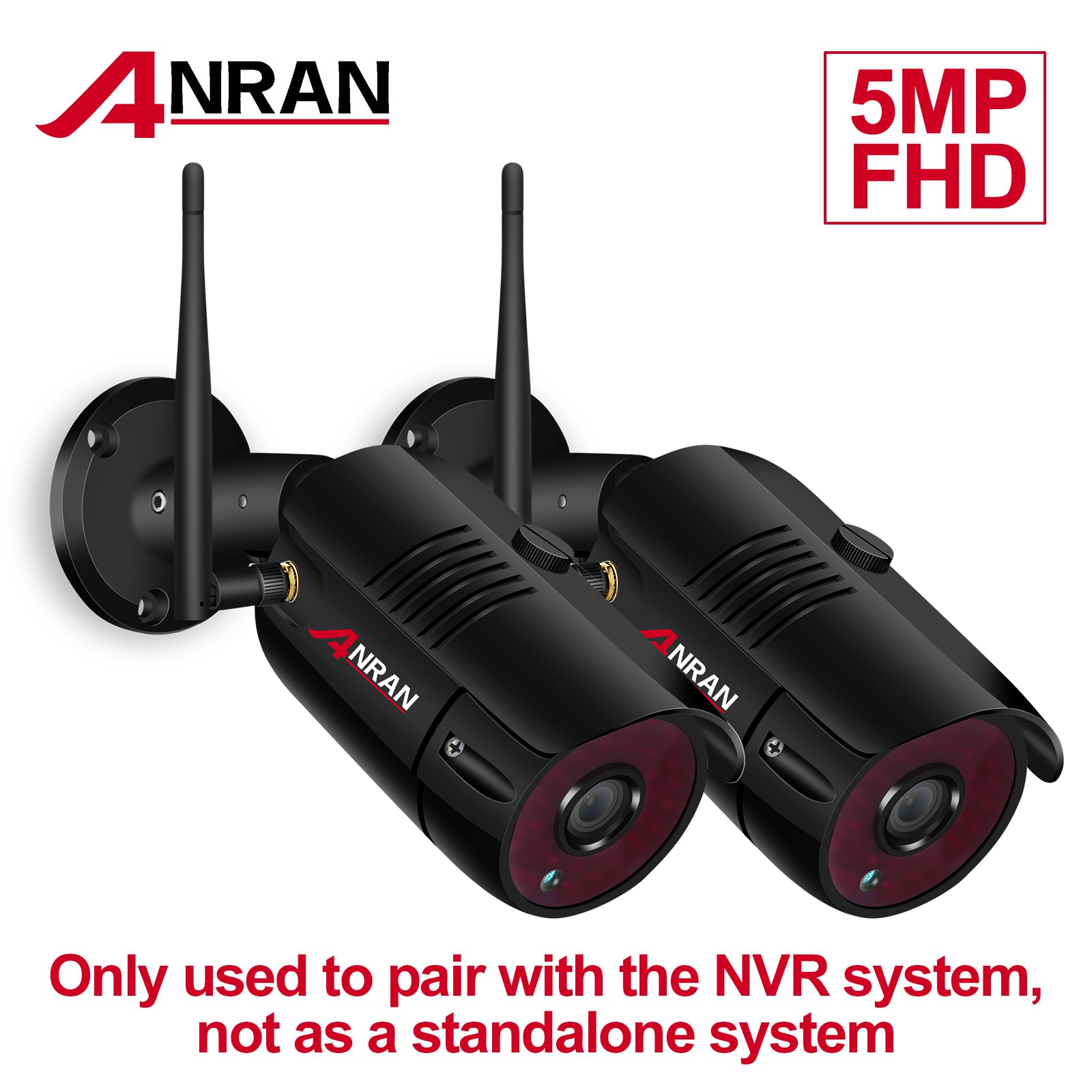 ANRAN Wireless CCTV Security Camera System Outdoor Home WIFI 5MP 8CH ...