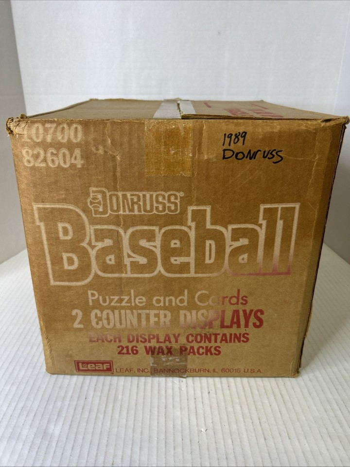 1989 Donruss Baseball Counter Display Factory Case (2 Displays) Broken ...