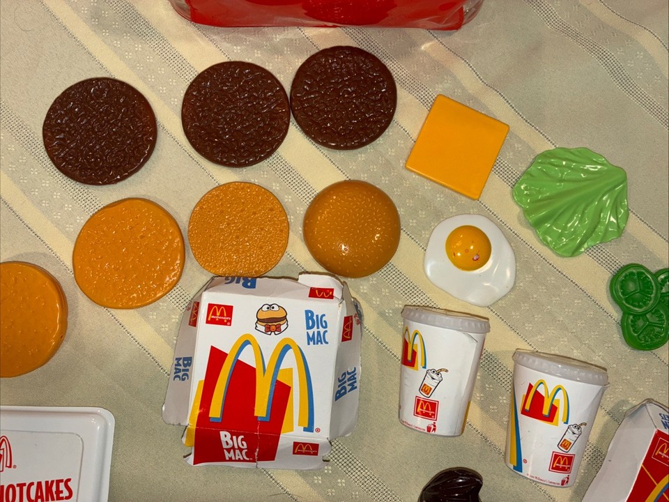 Vintage 2001 McDonald's Toy Play Food Set and Backpack ** Missing ...