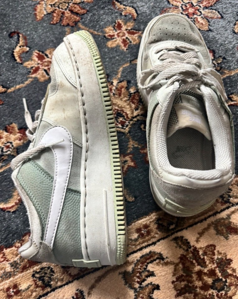 Women's Nike Air Force 1 Trainers Size 4.5 Shadow Spruce Aura | eBay UK