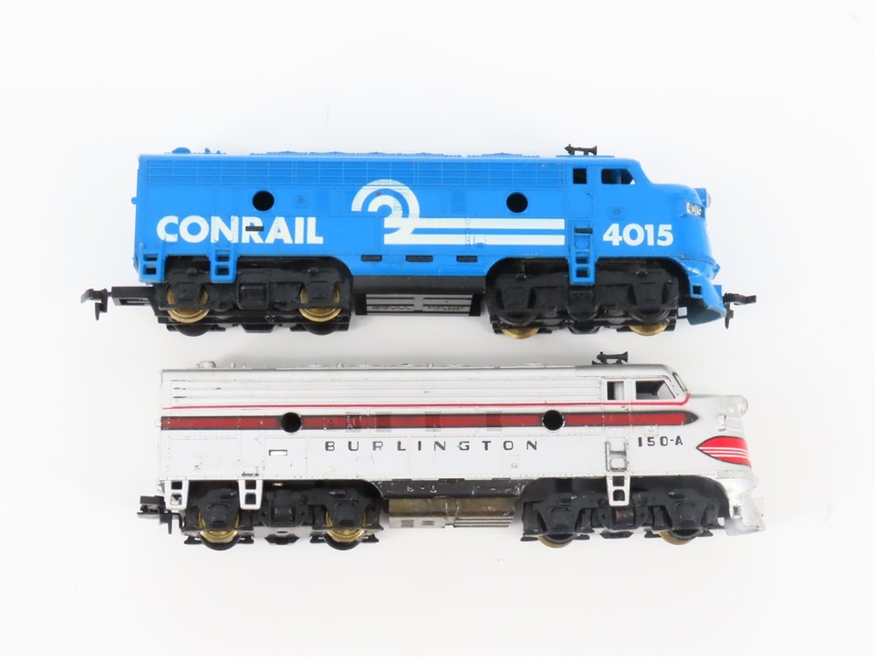 LOT of 8 HO Mantua/TYCO/Athearn NH/CR/MILW/CBQ F Unit Diesel Locos DOES ...