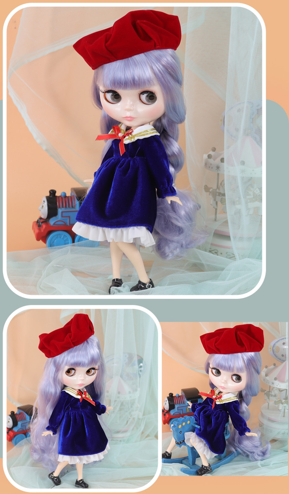Special Combo 12" Neo Blythe Doll DIY BJD Clothes Shoes Red Hat Glossy ...