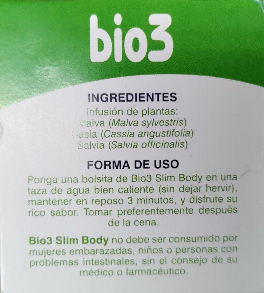 Bio3 Slim Body Weight Control Tea 25 Tea Bags. | eBay
