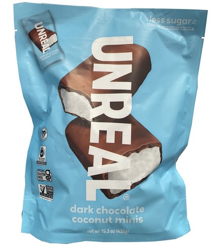 2 Pack Unreal Dark Chocolate Coconut Mini Bars 15.3 Oz Each PK Vegan ...