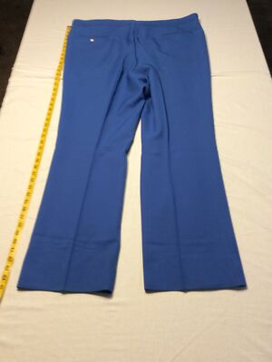 VINTAGE SANSABELT JAYMAR RUBY BLUE PLEATED POLY DISCO GOLF SLACKS MENS ...