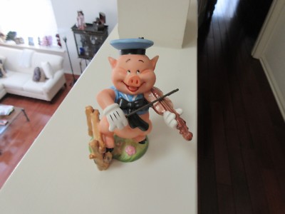 WALT DISNEY COLLECTION, THREE LITTLE PIGS ,FIDDLER PIG, FIDDLE FIGURINE ...