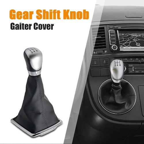 5 Speed Carbon Gear Stick Shifter Knob Gaitor Boot For Ford Focus MK2 ...