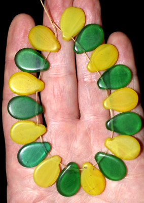 Antique Czech Molded Bohemian Tabular Tear Drop African Trade Wedding ...