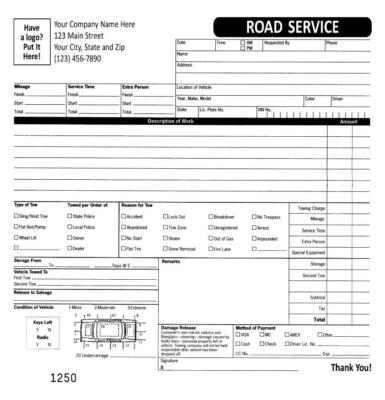 Forms & Record Keeping - Towing