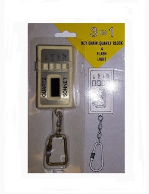 3 in 1 Key Chain, Quartz Clock & Flash Light | Made in Hong Kong (New ...