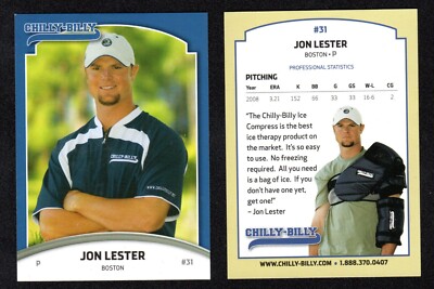 Jon Lester #31 Boston Pitcher 2009 Chilly-Billy Ice Compress Baseball ...