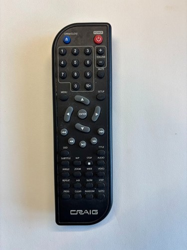 CRAIG CVD401A Remote Control DVD Player UM-4 LR03 Replacement w/o ...