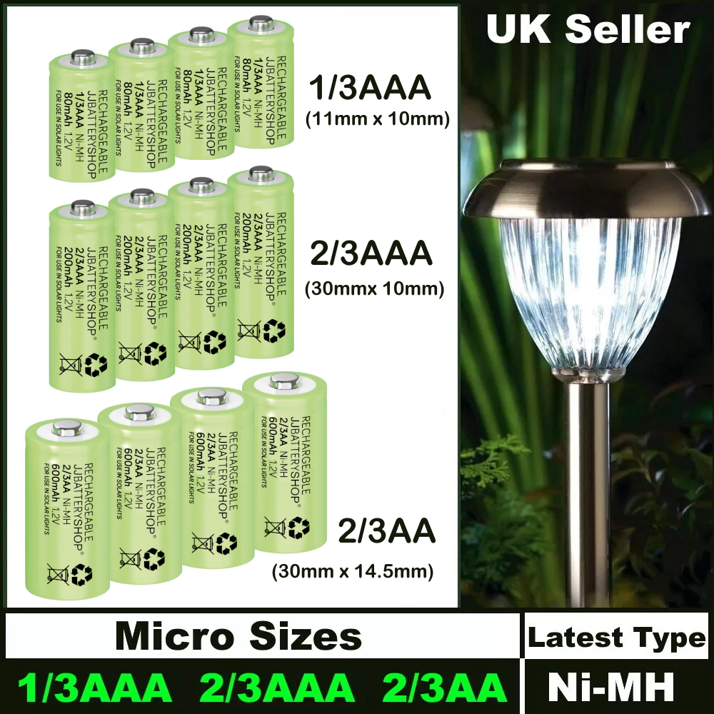 Batteries For Solar Yard Lights Solar Lights Outdoor, 4 Pack Solar