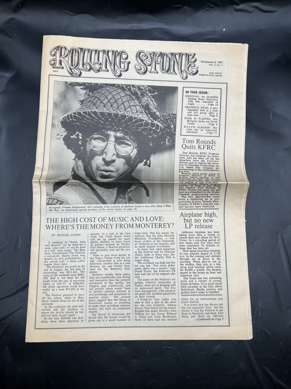 Rolling Stone First Issue - Vol. 1 No. 1 November 9, 1967 - REPRINT | eBay