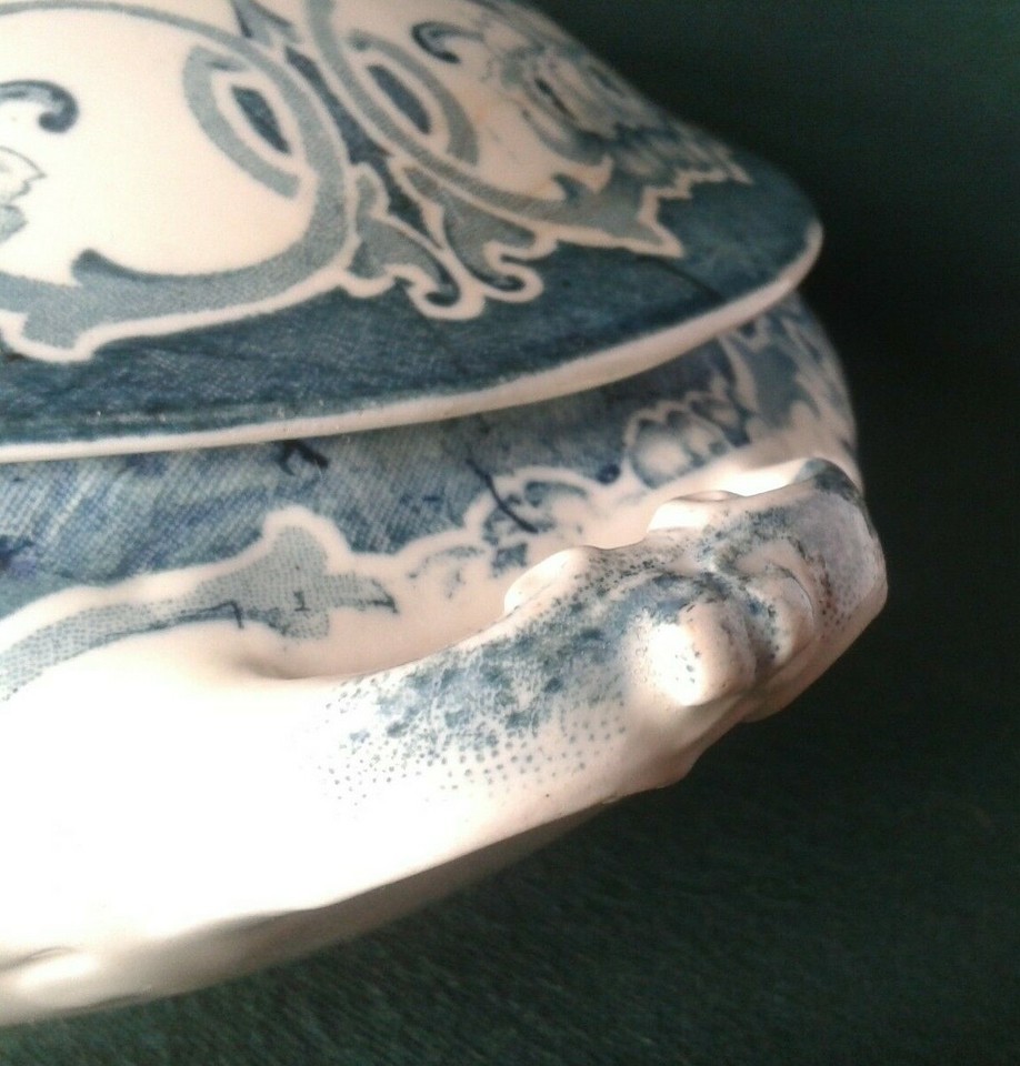 MYOTT MONARCH TUREEN ART NOUVEAU SEMI PORCELAIN VEGETABLE TUREEN GREEN ...