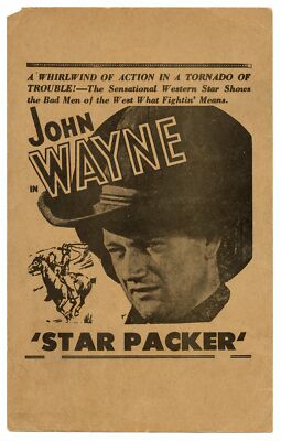 1934 Vintage STAR PACKER John Wayne Promotional Film Advertisement ...