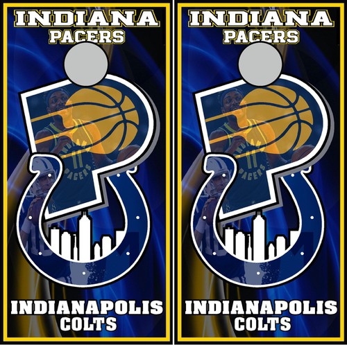 colts & pacers 884 cornhole board vinyl wraps | eBay