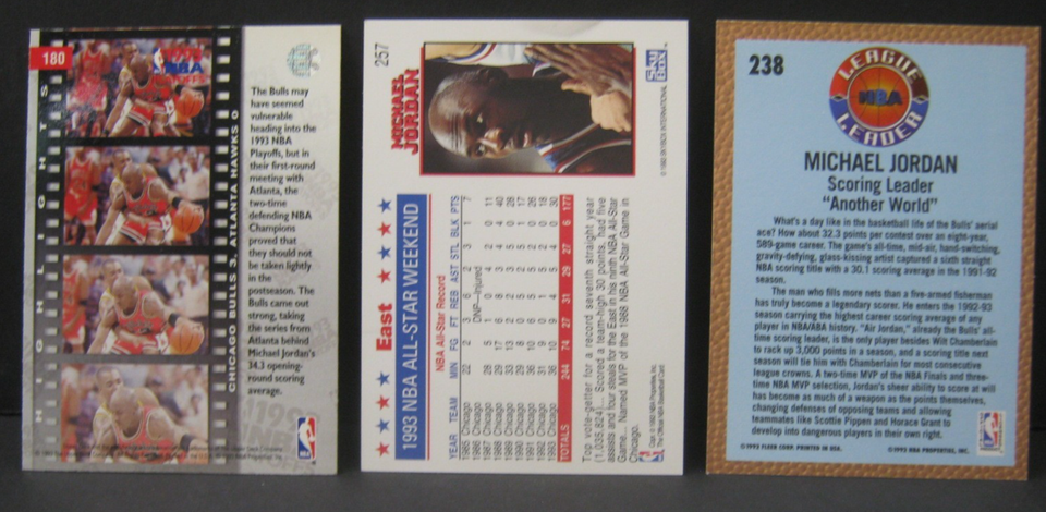 MICHAEL JORDAN LOT of (14) CARDS UPPER DECK FLEER SKY BOX BULLS (J5 ...