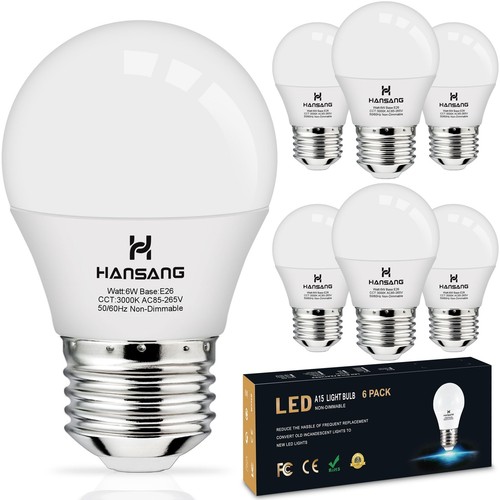 E26 Appliance Light Bulb 3000k Soft White 60 Watt Equivalent Small ...