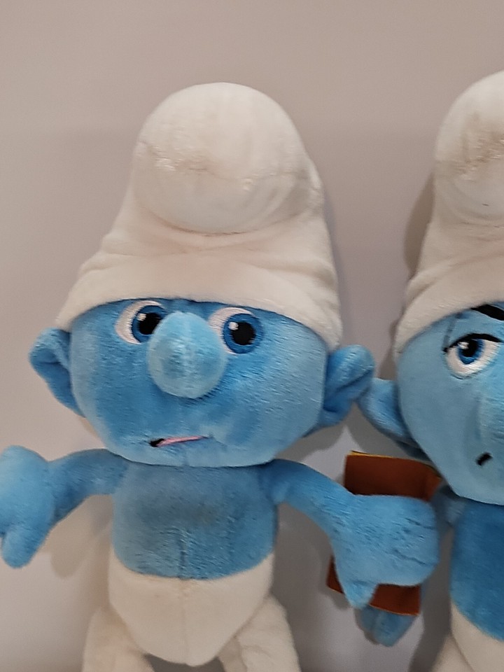 3 12" The Smurfs Crouchy, Happy, Clumsy Plush Stuffed Fast Same Day ...