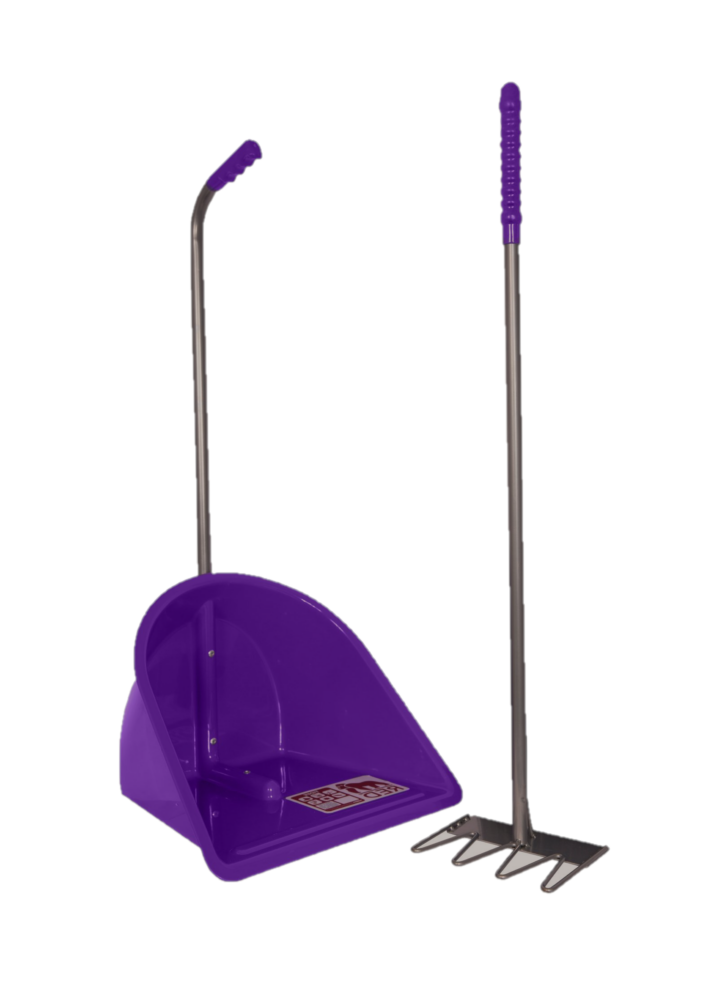 RED GORILLA TUBTRUG PURPLE HORSE TUBS POOP SCOOPS RAKE BRUSH SHOVEL SET ...