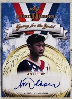 2013 LEAF GOING FOR THE GOLD AUTO AMY CHOW AUTOGRAPH USA OLYMPIC TEAM ...