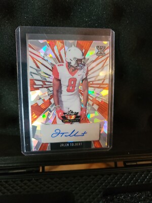 Jalen Tolbert Auto Orange Crystal Leaf Valant 11/20 Dallas Cowboys ...