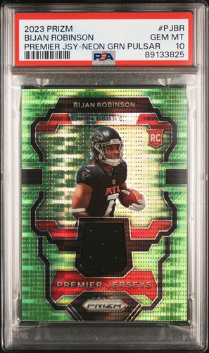2023 Panini Prizm - Rookie Gear Neon Green Pulsar #RG-BR Bijan Robinson ...