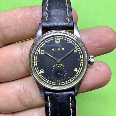 mimo Rare German Military Watch MIMO DH Stainless Steel 1940s WWII ERA ...
