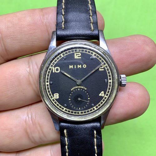 mimo Rare German Military Watch MIMO DH Stainless Steel 1940s WWII ERA ...