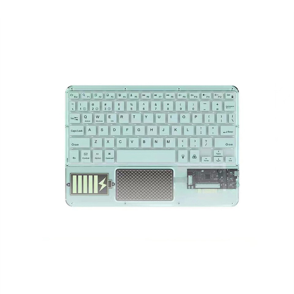 Transparent shell Backlight ultrathin Wireless keyboard With touchpad ...
