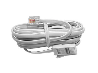 3m Telephone Line Extension Cable RJ11 Modem Phone Line BT Virgin Fax ...