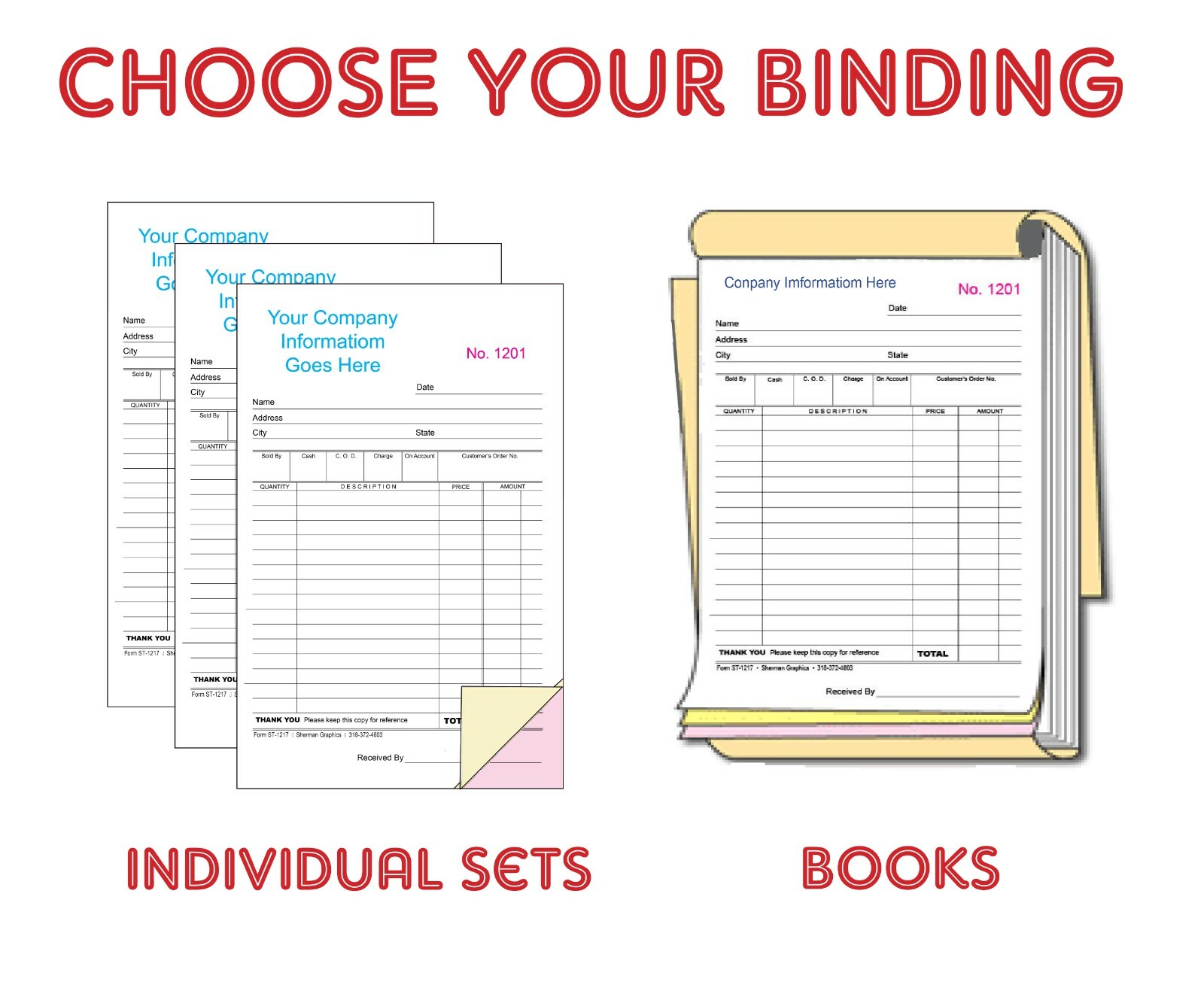 GUNSMITH INVOICE CUSTOM PRINTED 2 or 3 Part Carbonless Forms | eBay