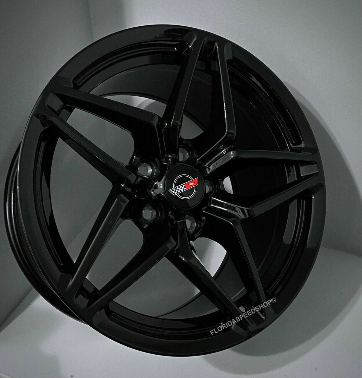 C7 ZR1 Style Gloss Black Corvette Wheels 17x9.5/17x11" FITS: 1988-1996 ...