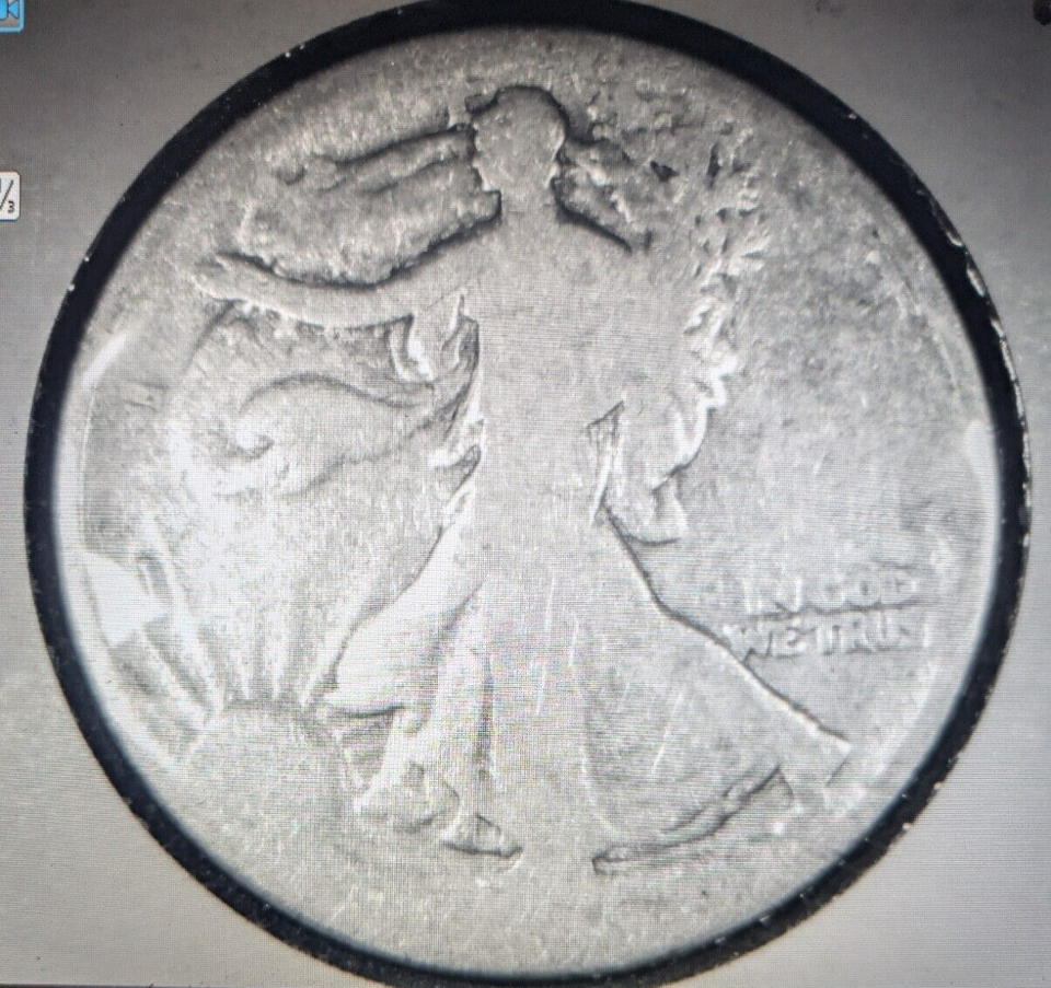 1916 Walking Liberty Half Dollar 50 Cents America AGGrade KM#142 EB ...